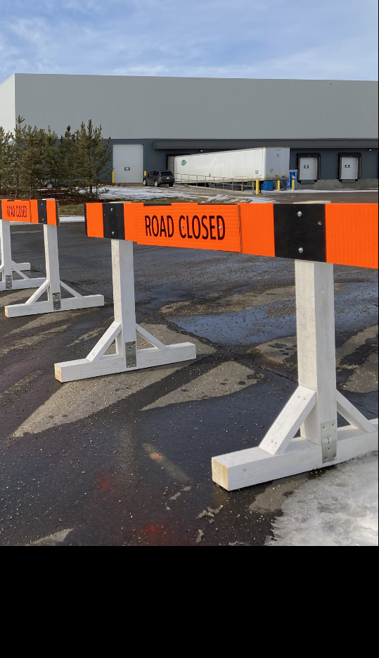 Road Closed Urban Barricade